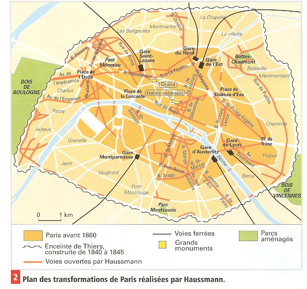 Osman Paryż - mapa Osman Paryż (Francja)